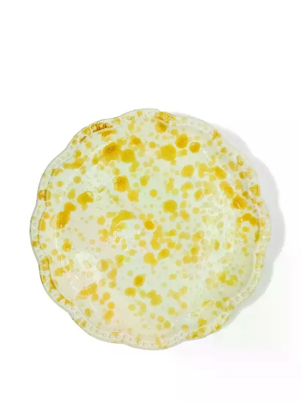 CABANA Speckled Dessert Plate - Yellow