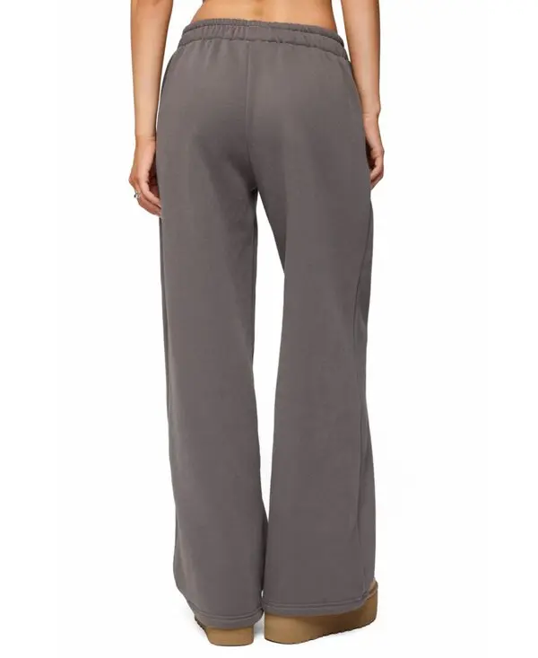 EDIKTED Wide Leg Sweatpants - Gray