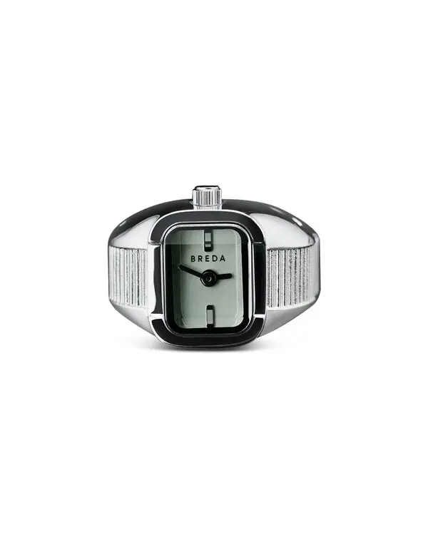 BREDA Nocturne Expandable Ring Watch, 16mm - Silver/silver