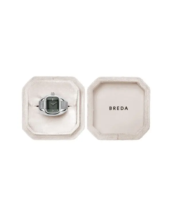 BREDA Nocturne Expandable Ring Watch, 16mm - Silver/silver