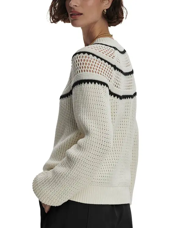 Buy Varley Padbury Pointelle Knit Sweater - Egret At 25% Off