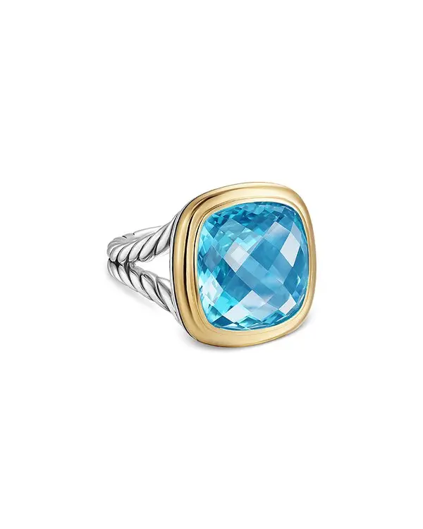 David Yurman Albion Ring With Blue Topaz - Blue/two-toned