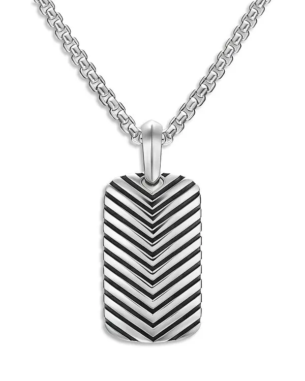 David Yurman Chevron Tag - Silver