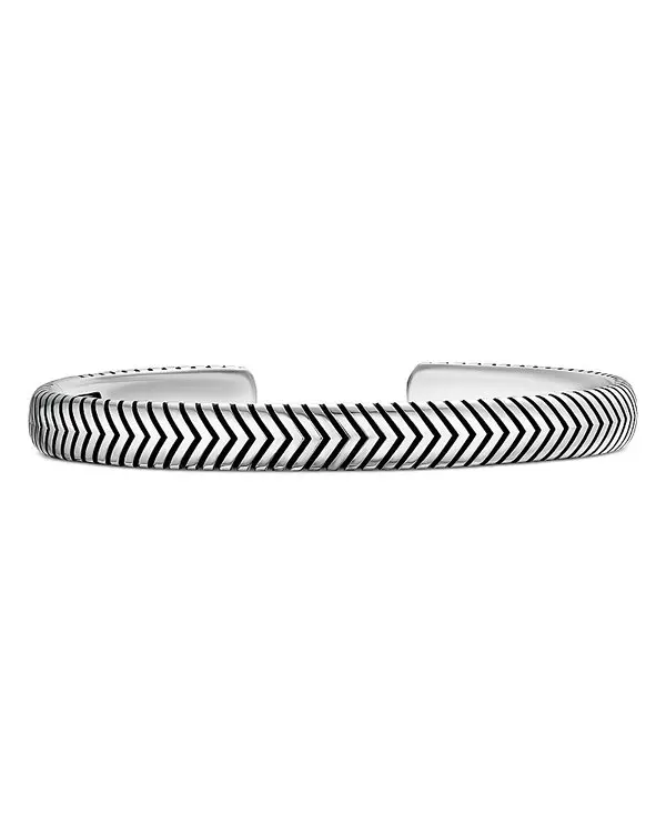 David Yurman Chevron Sterling Cuff Bracelet - Silver