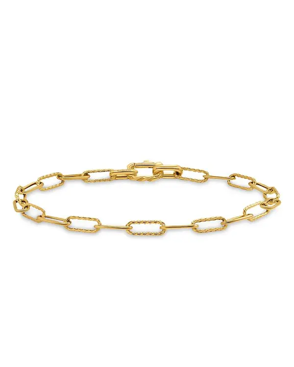 David Yurman Dy Madison Chain Bracelet In 18k Yellow - Gold