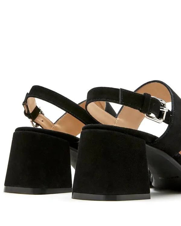 La Canadienne Flemming Suede Sandals - Black