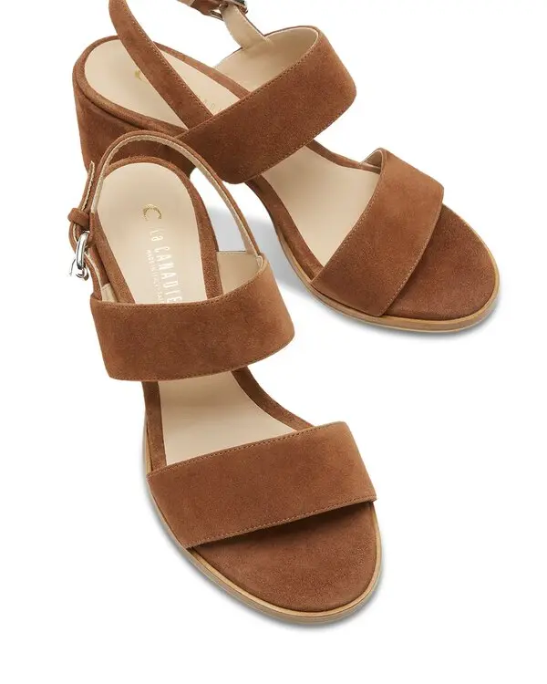 La Canadienne Flemming Suede Sandals - Cafe