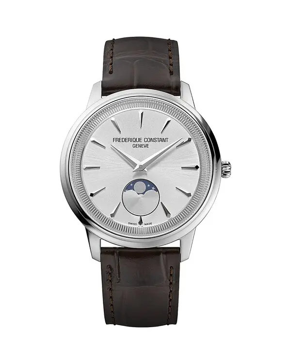 FREDERIQUE CONSTANT Moneta Moonphase Watch, 37mm - White/black
