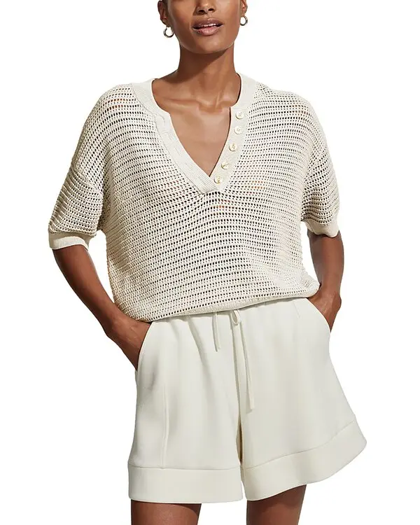 Varley Callie Knit Top - Egret