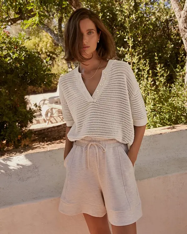 Varley Callie Knit Top - Egret