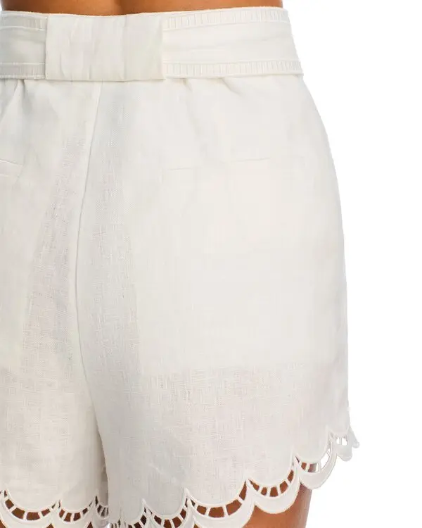 Farm Rio Richelieu Linen Belted Shorts