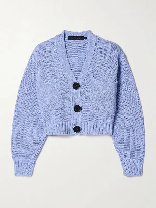 Proenza Schouler Sofia Cropped Cotton-blend Cardigan