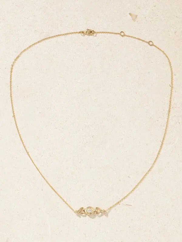 STONE AND STRAND Silvia 14-karat Diamond Necklace - Gold