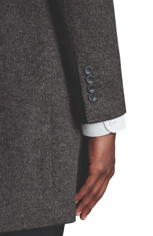 CHARLES TYRWHITT Pure Wool Overcoat - Dark Grey
