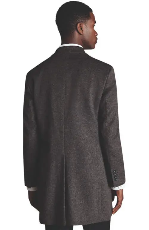 CHARLES TYRWHITT Pure Wool Overcoat - Dark Grey