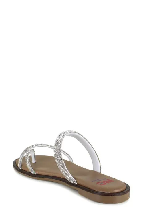 NATIONAL COMFORT Alicante Crystal Slide Sandal - Silver