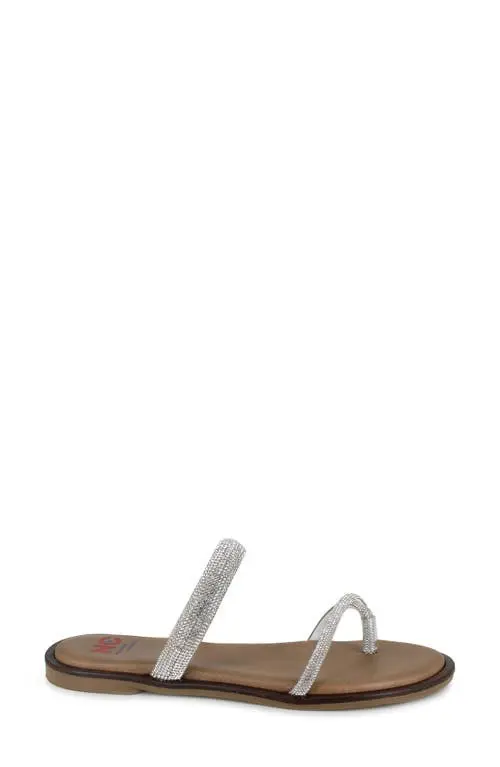 NATIONAL COMFORT Alicante Crystal Slide Sandal - Silver