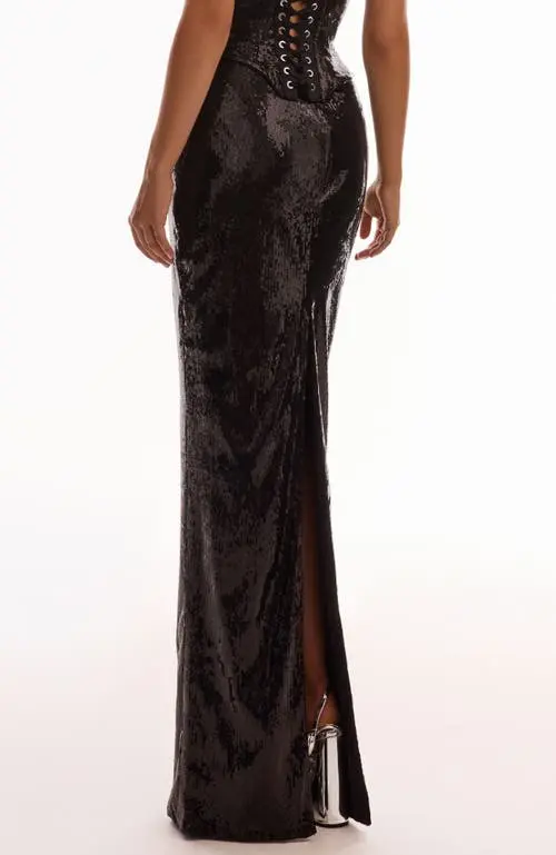 MILLA Fitted High-waist Sequin Pencil Maxi Skirt