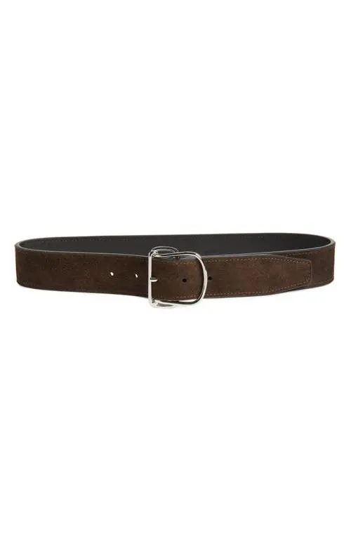 TOTEME Swirl Suede Belt - Pepper 273