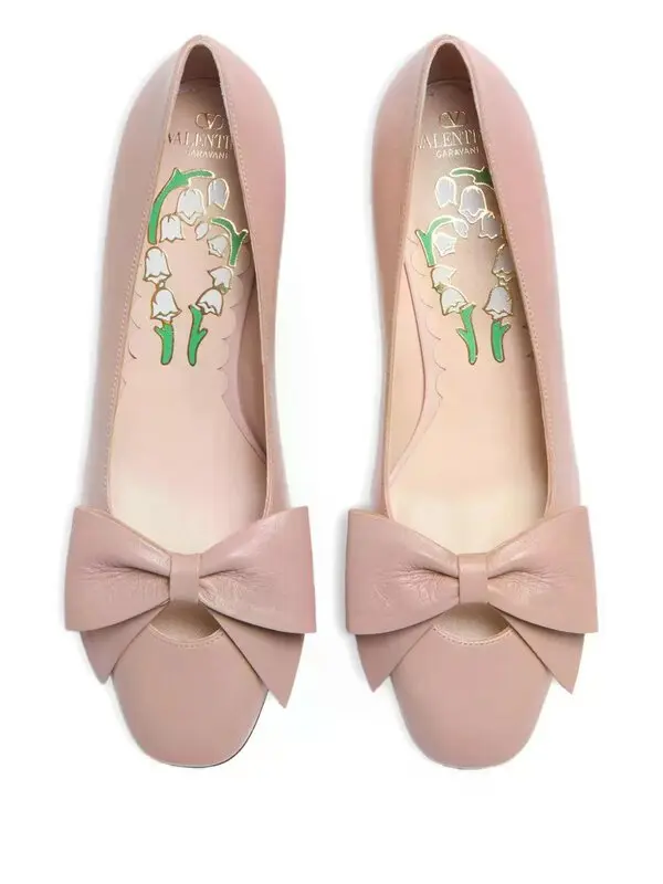 Valentino Garavani Kidskin Bow Pumps - Pink