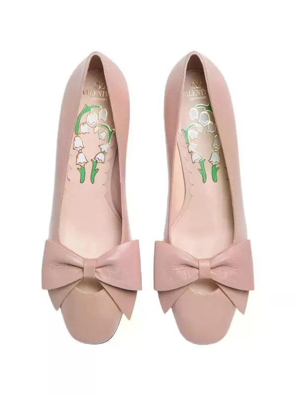 Valentino Garavani Kidskin Bow Pumps - Pink