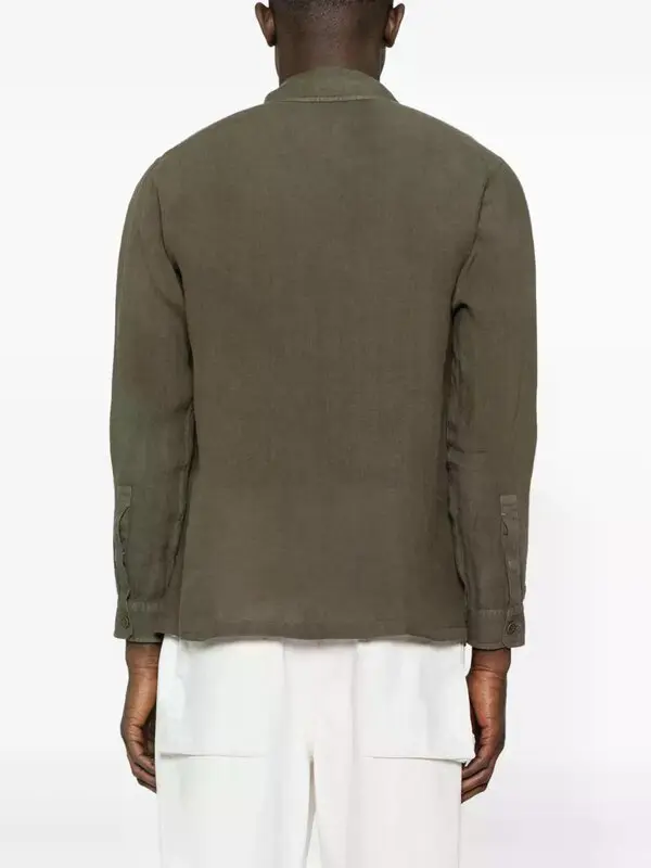 Herno Linen Shirt Jacket - Green