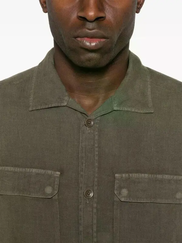 Herno Linen Shirt Jacket - Green