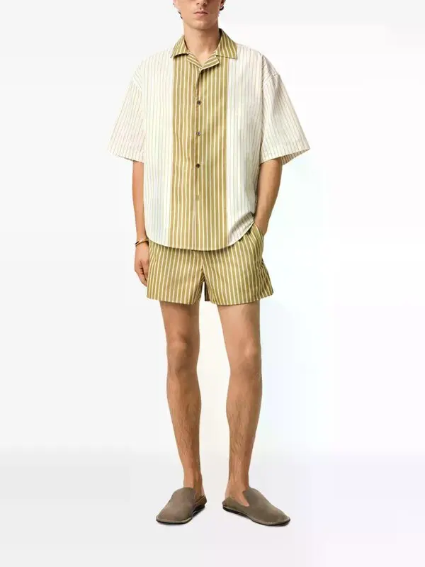 Ami Striped Shorts - Green