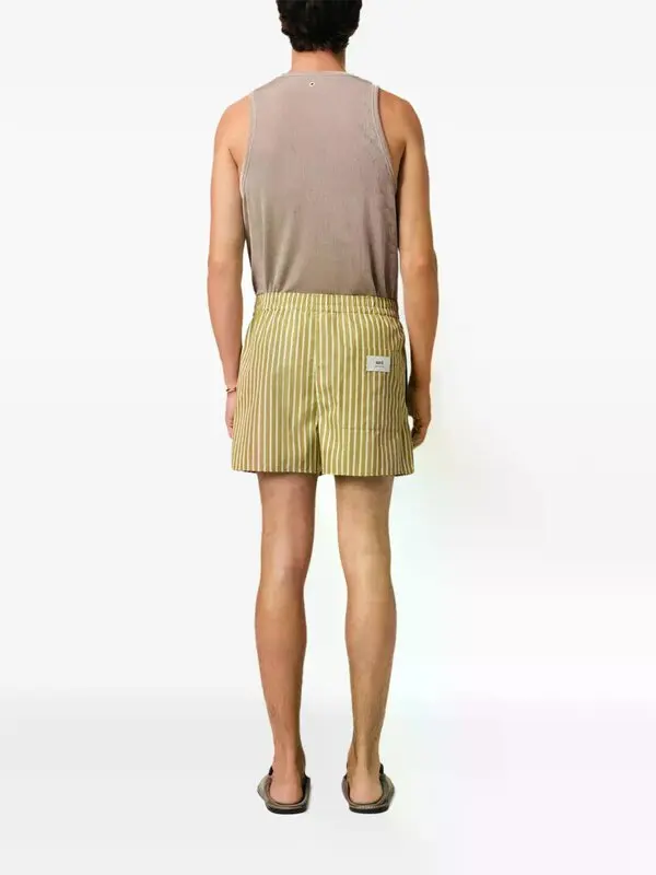 Ami Striped Shorts - Green