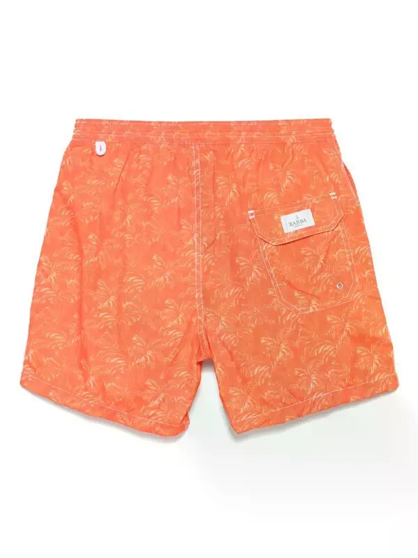 BARBA NAPOLI Palm Tree-print Swim Shorts