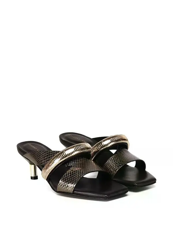 GIULIANO GALIANO Leather Kitten Heel Sandals