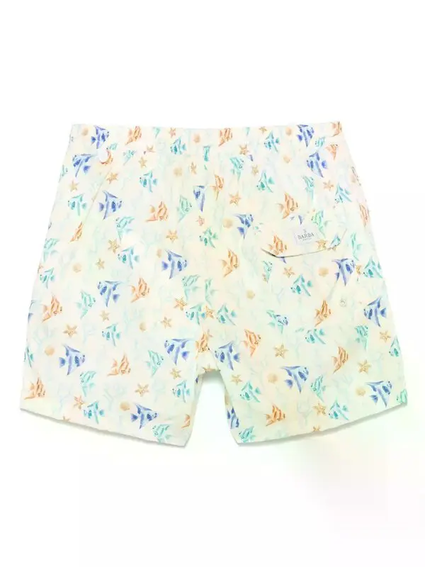 BARBA NAPOLI Printed Swim Shorts