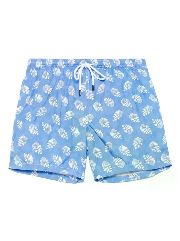 BARBA NAPOLI Printed Swim Shorts - Blue