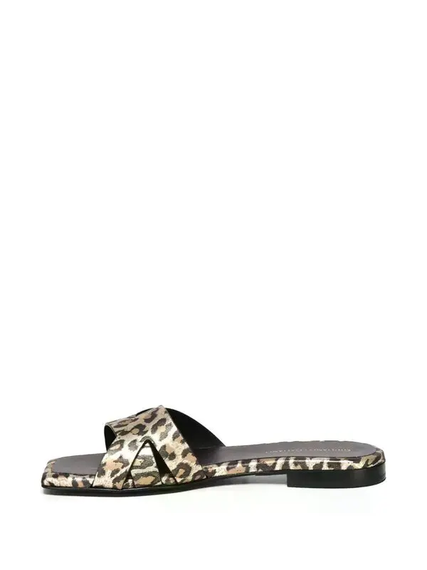 GIULIANO GALIANO Leather Slides - Neutrals