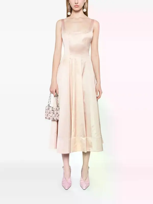 staud wells dress pink Short Sleeve Wells Dress