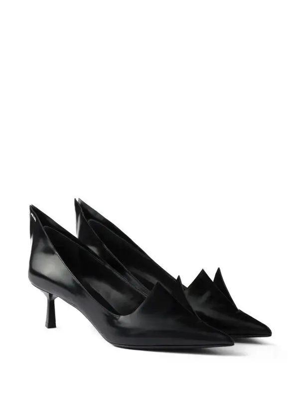 Prada 55mm Brushed Leather Pumps