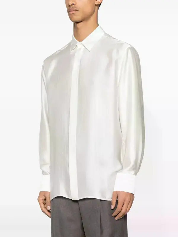 Saint Laurent Striped Satin Shirt