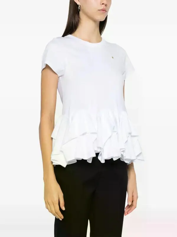 Viktor & Rolf Peplum-hem T-shirt - White