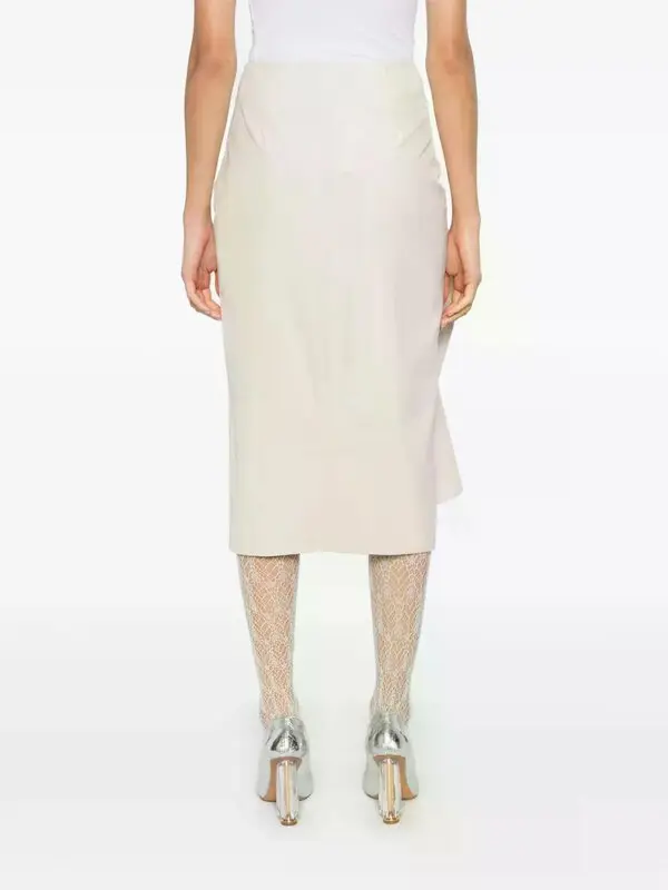 Viktor & Rolf Ruffle-detail Midi Skirt - Grey