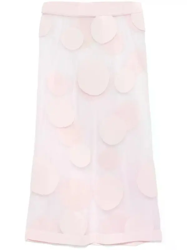 Viktor & Rolf Polka Dot Midi Skirt - Pink