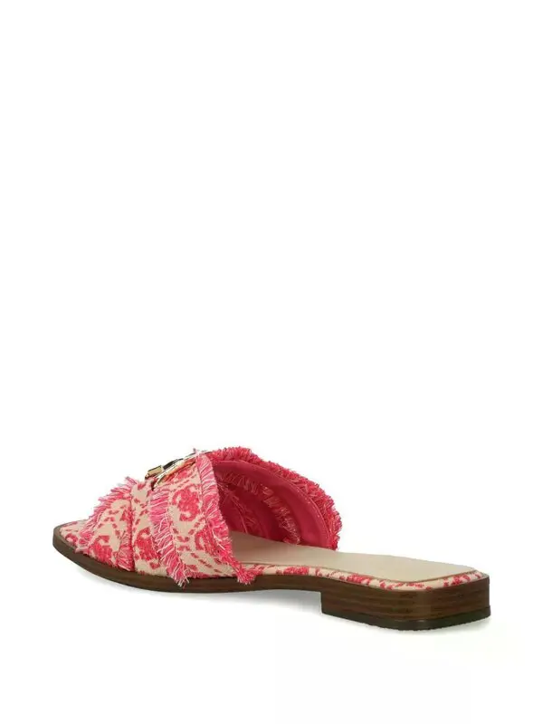 Guess Fringed Monogram Slides