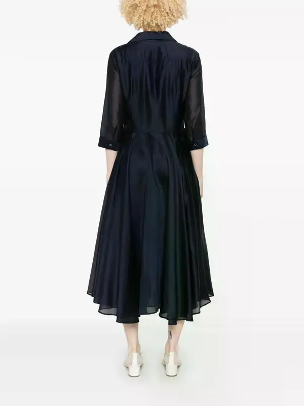BLANCA VITA Flared Midi Dress - Blue