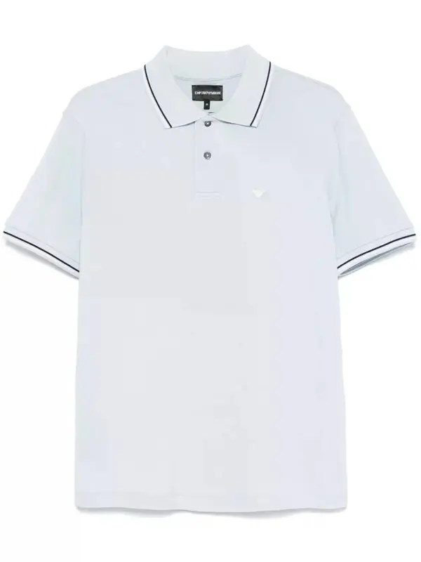 Emporio Armani Logo-print Polo Shirt - Blue