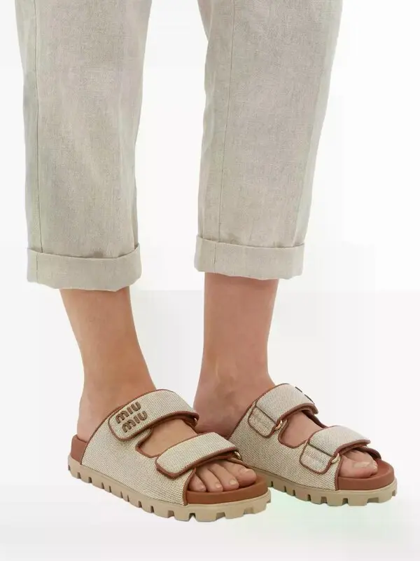 Miu Miu Logo-lettering Sandals