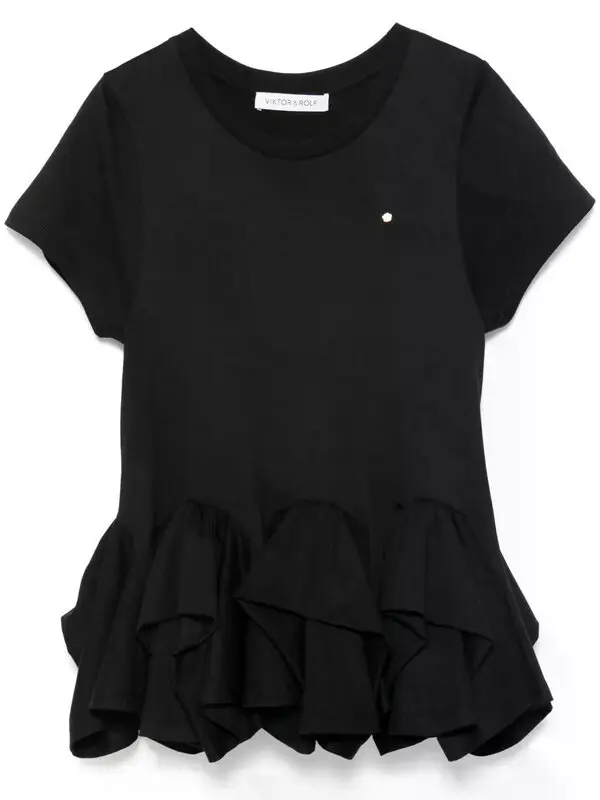 Viktor & Rolf Peplum-hem T-shirt - Black
