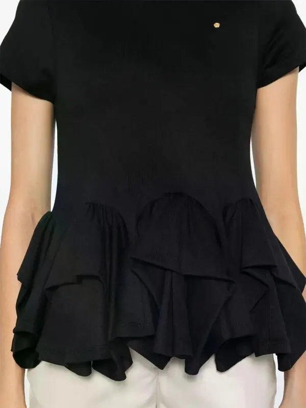 Viktor & Rolf Peplum-hem T-shirt - Black
