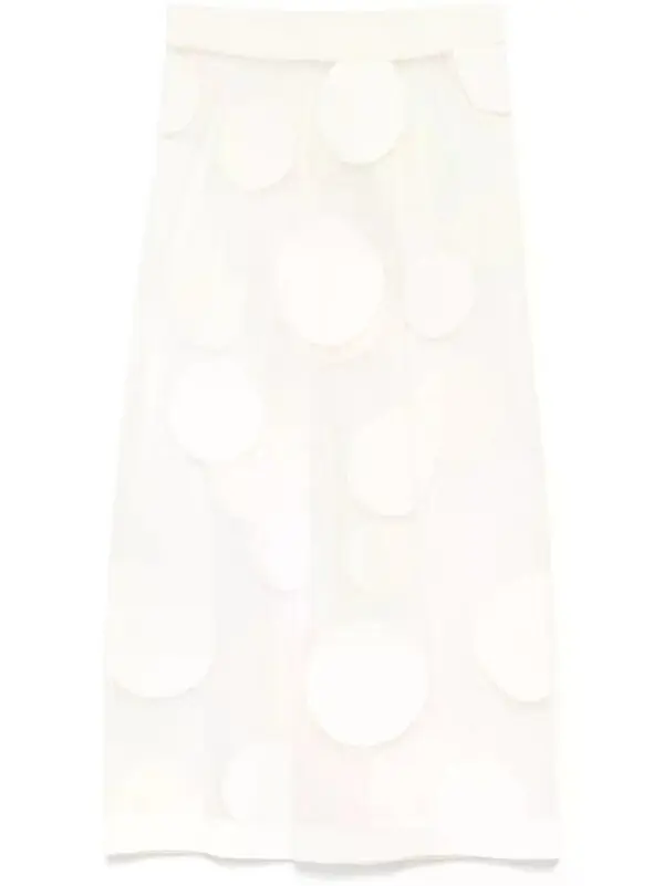 Viktor & Rolf Polka-dot Midi Skirt - White
