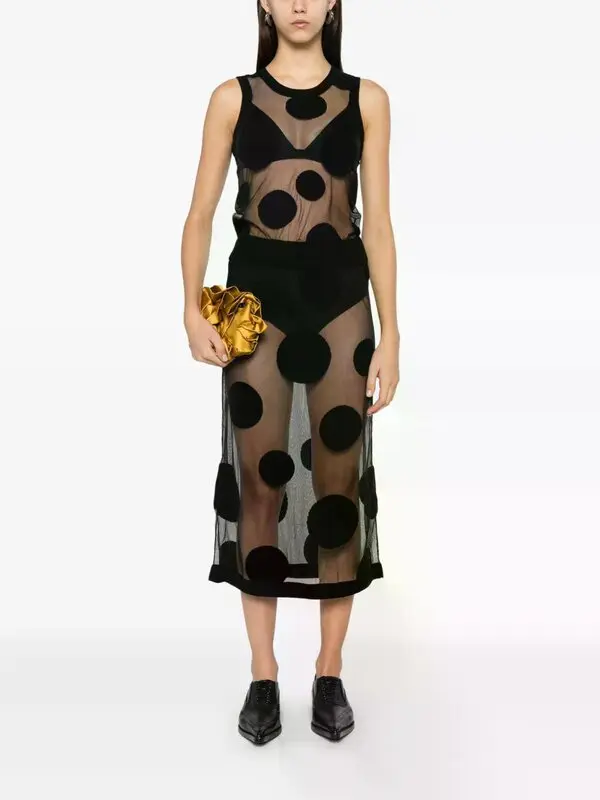 Viktor & Rolf Polka-dot Tank Top - Black