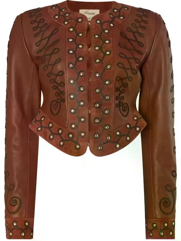 TEMPERLEY LONDON Pablo Leather Jacket - Brown