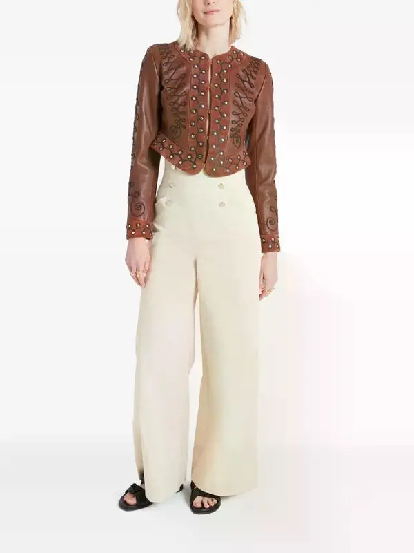 TEMPERLEY LONDON Pablo Leather Jacket - Brown